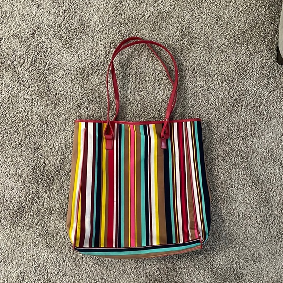 Bags | Multistriped Tote Bag | Poshmark